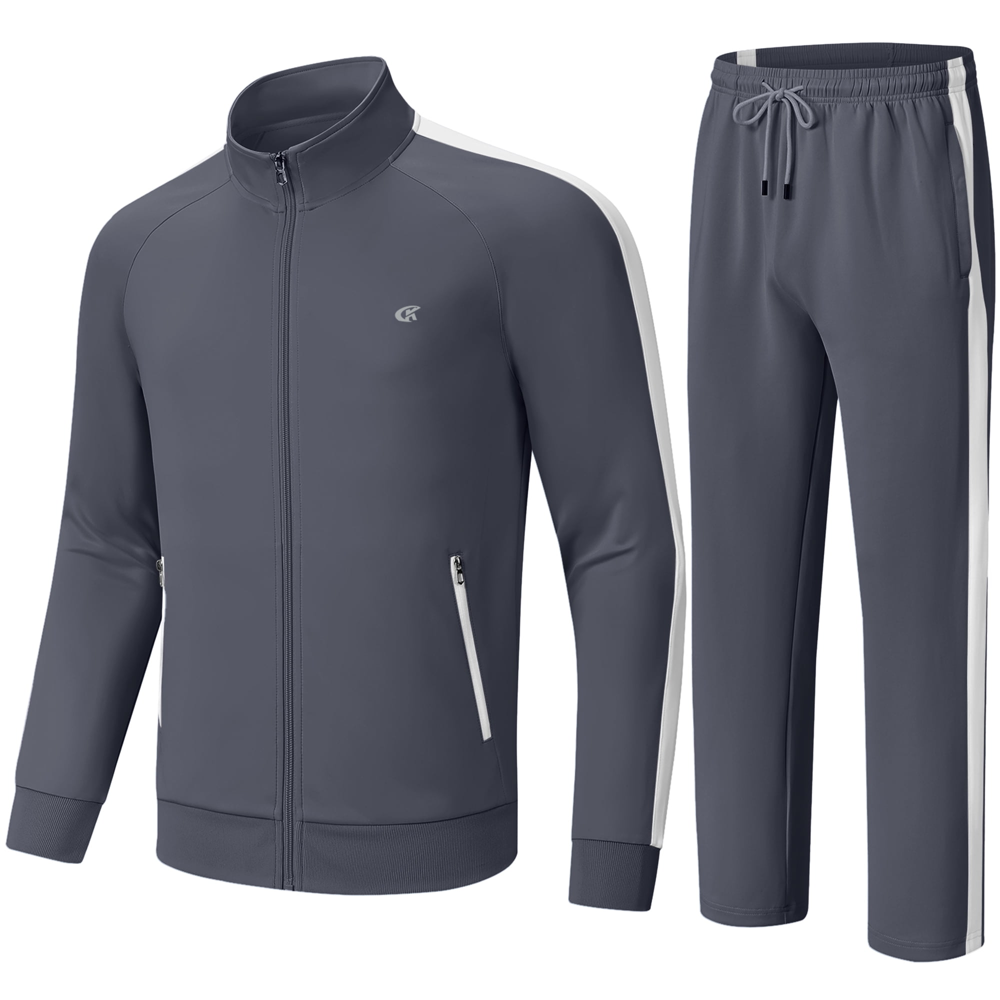 Satankud Men's Tracksuits 2 Pieces Set Long Sleeve Causal Full Zip ...