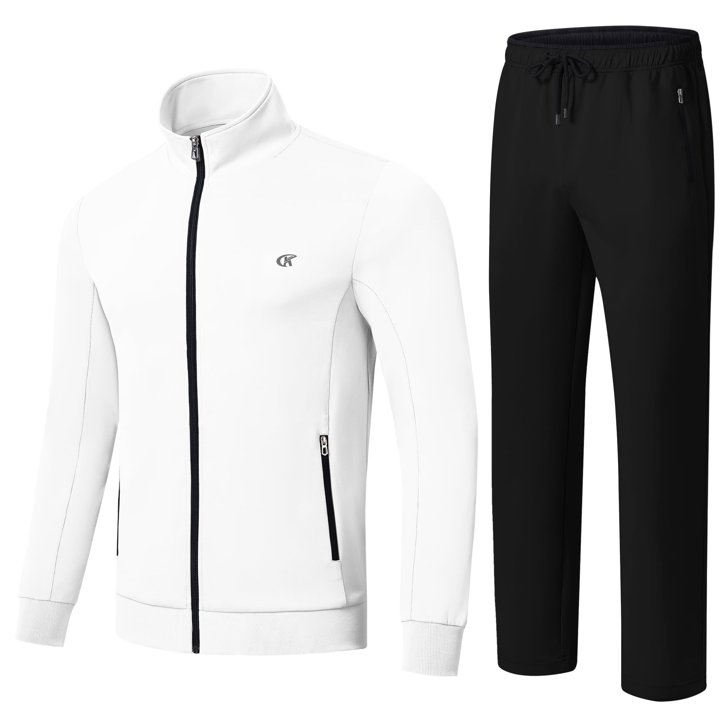 Satankud Men's Tracksuits 2 Pieces Set Long Sleeve Causal Full Zip ...