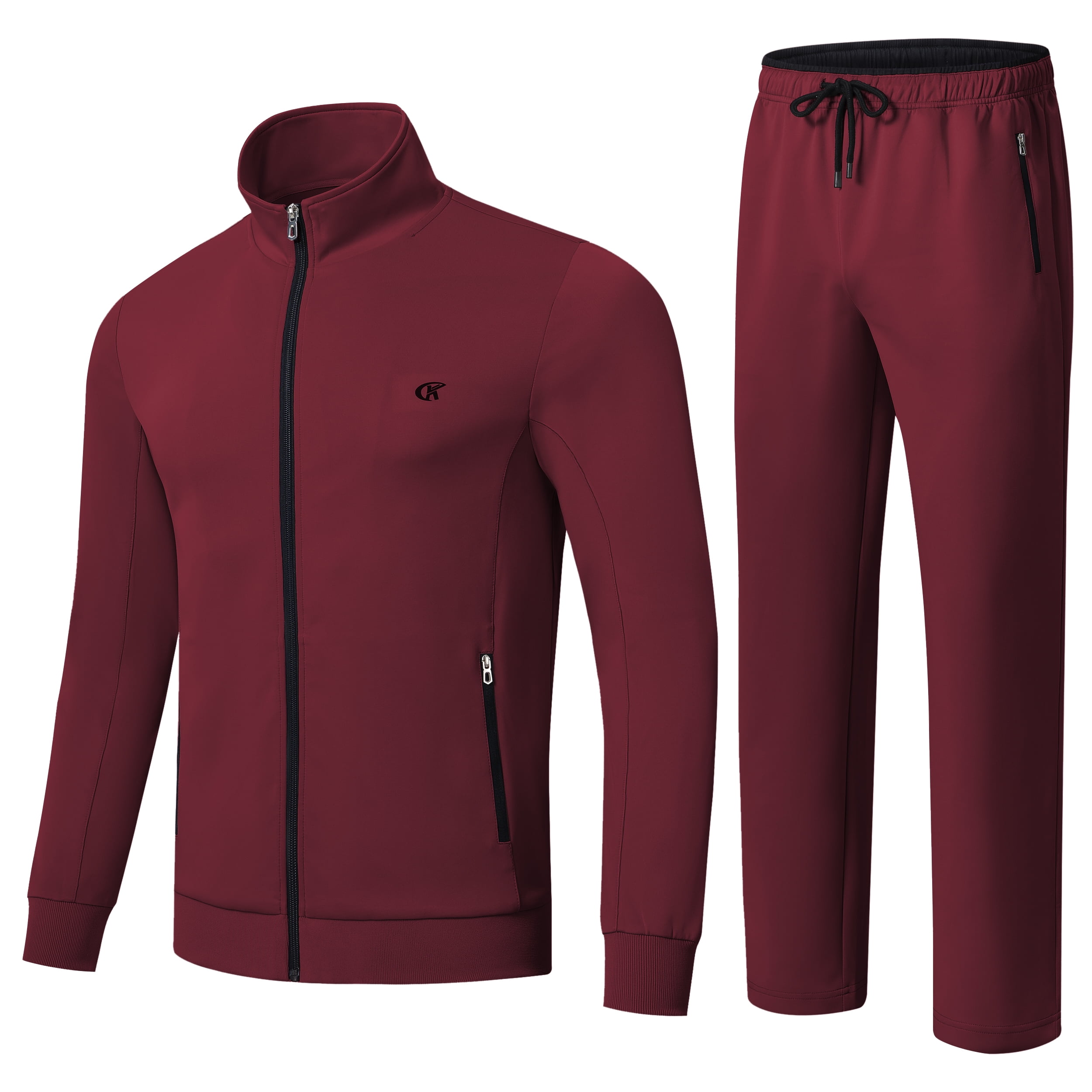 Satankud Men's Tracksuits 2 Pieces Set Long Sleeve Causal Full Zip Hiking Jogging Gym Sports ...
