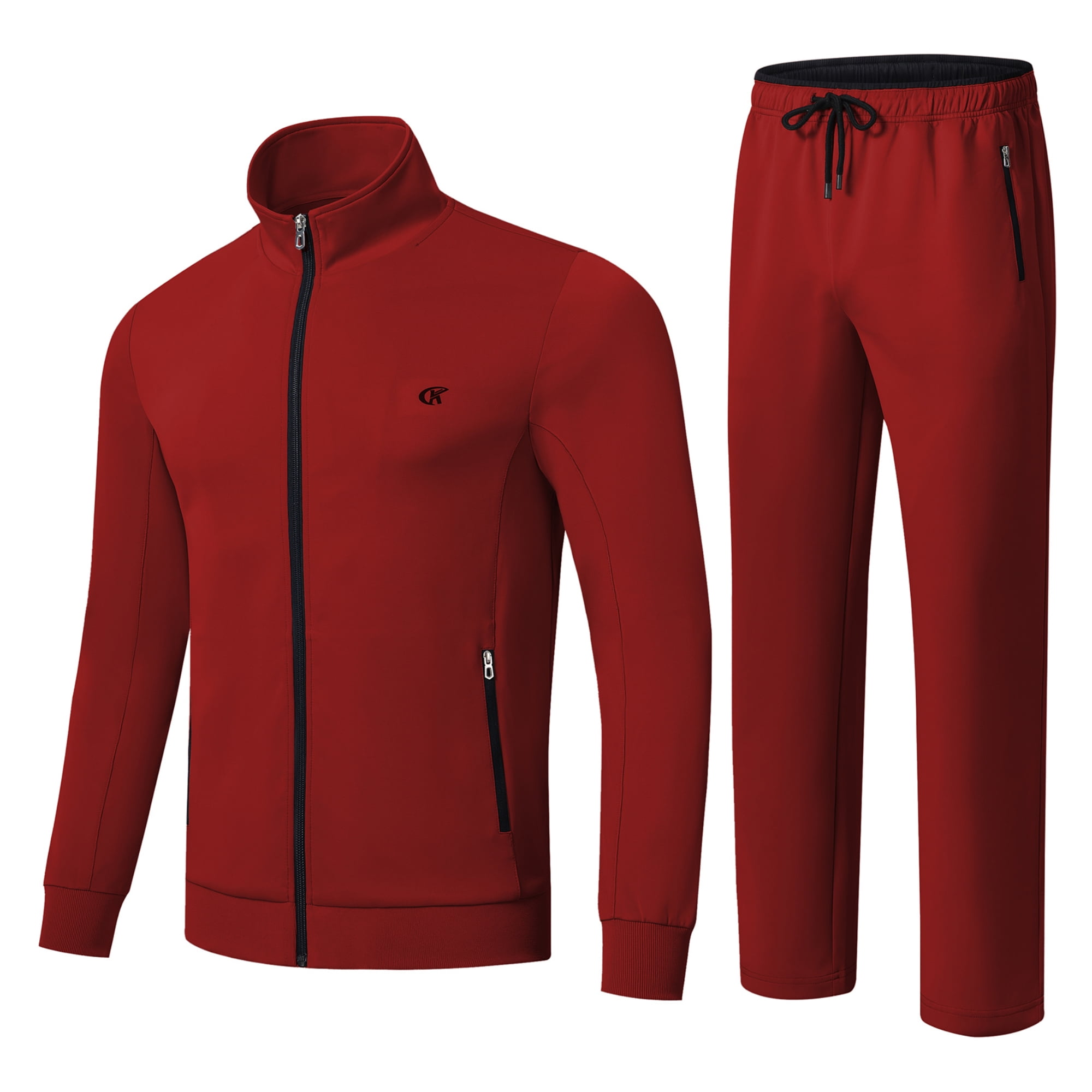 Satankud Men's 2 Piece Tracksuit Set, Long Sleeve, Full Zip, Fitness ...