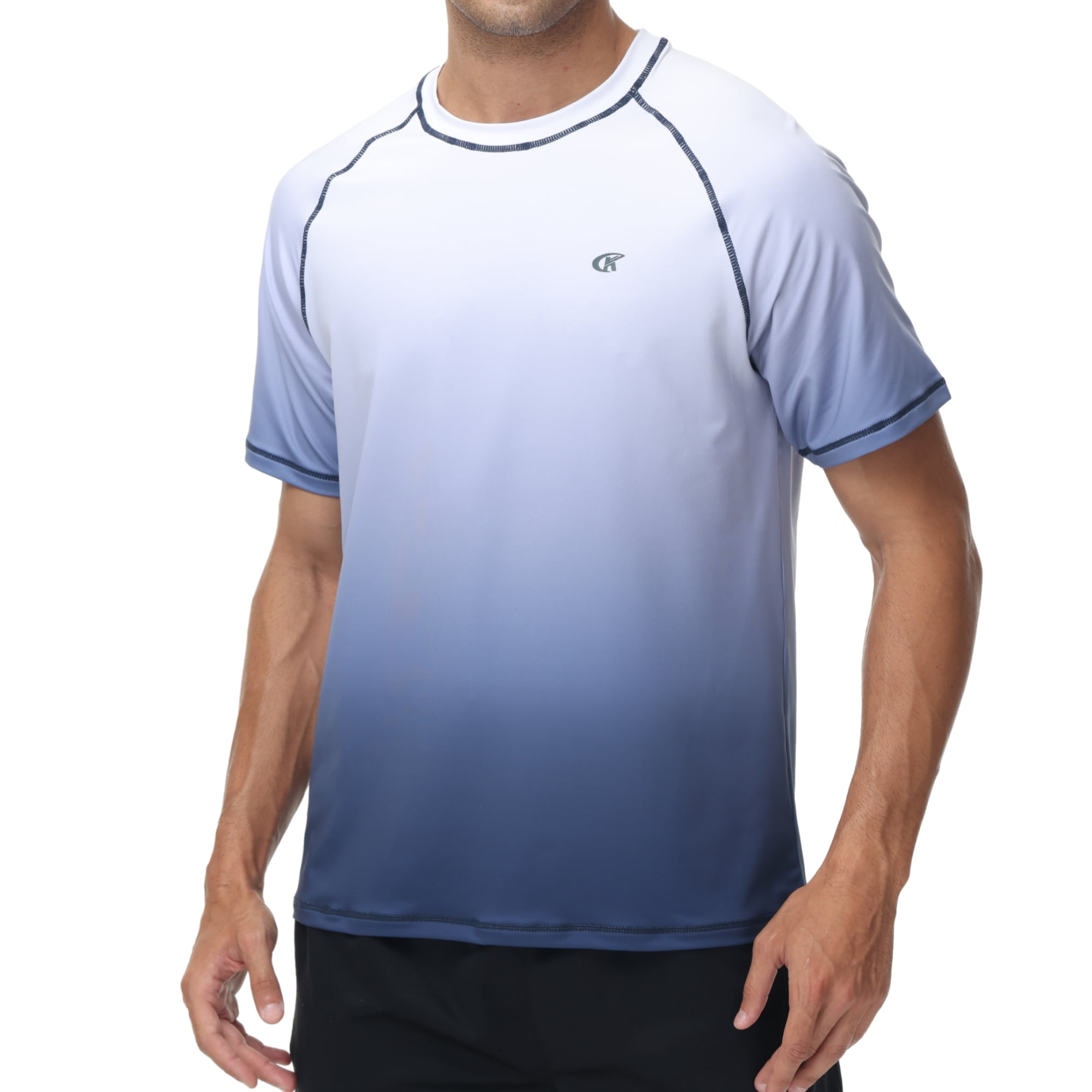 Satankud Men's UPF 50+ UV Rash Guards Swim T-Shirt Quick Dry Running ...