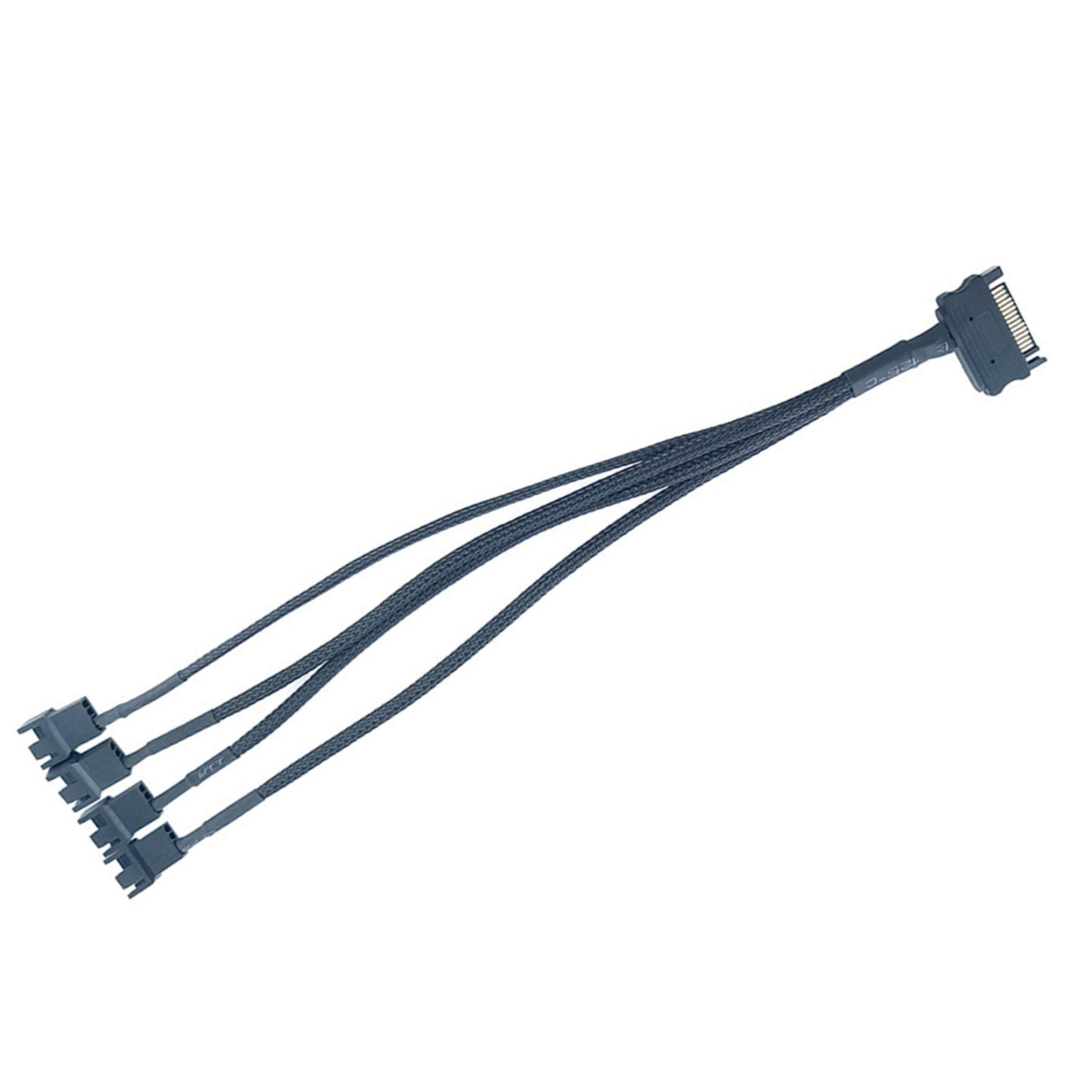 Satas To 4Pin 4Way PC Cooling Fan Power Adapter Cable For Multiple ...