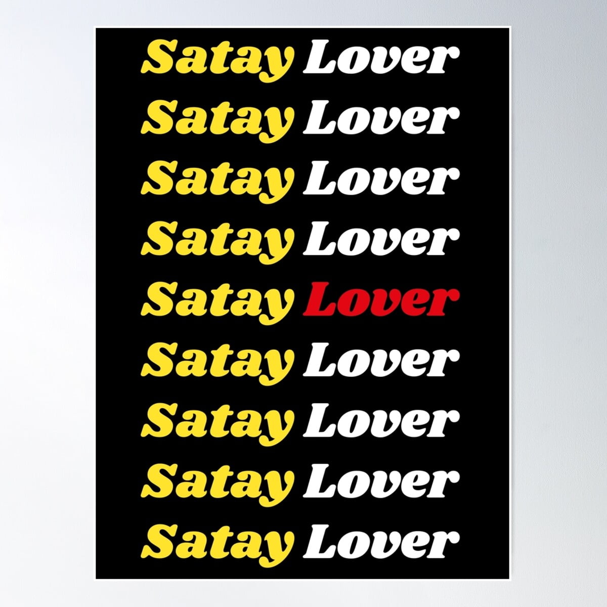 Satay Lover' Indonesian Traditional Food - Delicious Text Based Design ...