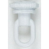 Satco 1/4 IP Screw Collar Loop with Ring 25lbs MAX White - Walmart.com