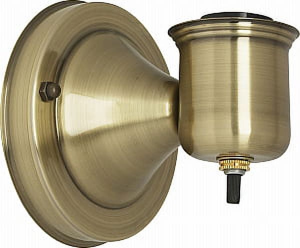 Satco 1-5/8in Wired Wall Bracket with Bottom Turn Knob Switch Antique ...
