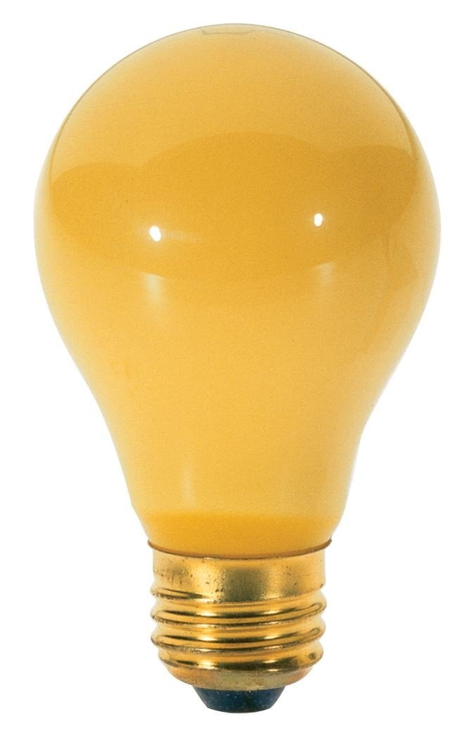 Satco 100W Yellow Bug Light Bulb, A19 E26, Pack of 24 - Walmart.com