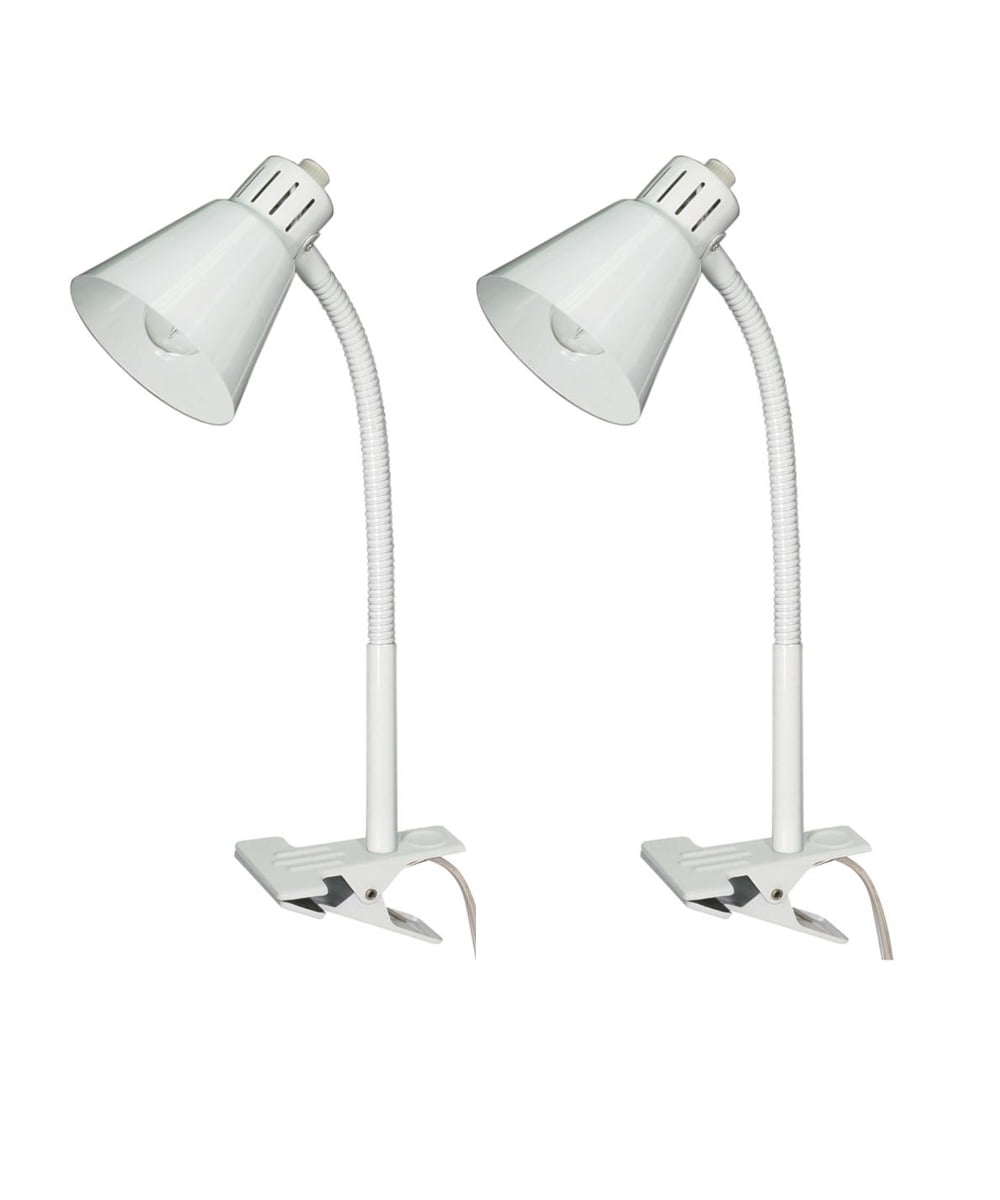 "Satco Flexible Gooseneck Desk Lamp, Clip-On 13""H 1 Light, Adjustable ...