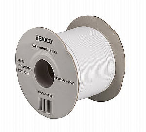Satco 18/1 Stranded AWM 105 Degree C UL 1015 Wire 500 Ft Spool White ...