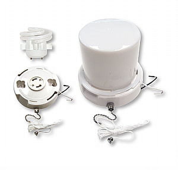 Satco 18W Squat GU24 Pull Chain Fluorescent Ceiling Fixture with Lexan ...