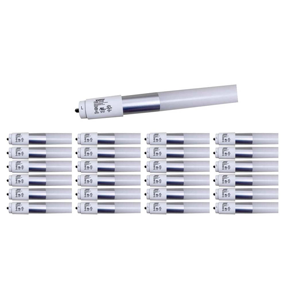 25Pk - 24W 72-in T8 LED Single Pin CCT Selectable White Finish Ballast ...
