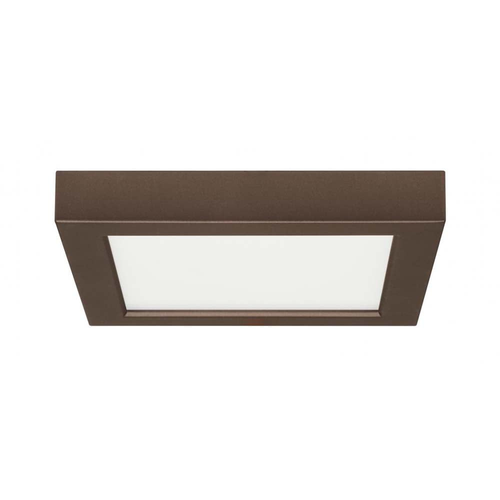 Satco 29334 - 13.5W/LED/7''FLUSH/27K/SQ/BRZ S29334 Indoor Ceiling LED ...