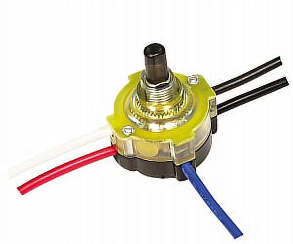 Satco 3-Way Lighted Push Switch Plastic Bushing 2 Circuit 4 Position ...