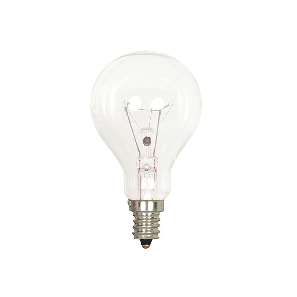 Satco 40 Watt A15 Incandescent - Clear - Appliance Lamp - 1000 Average rated hours - Walmart.com