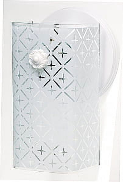 Satco 7in U-Channel Shade White Vertical Hole 1-3/4in From End 1/8 Slip ...