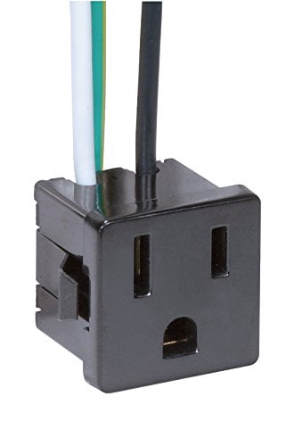 Satco 80-1142 3 Wire, 2 Pole Snap-in Convenience Outlet, Color ...