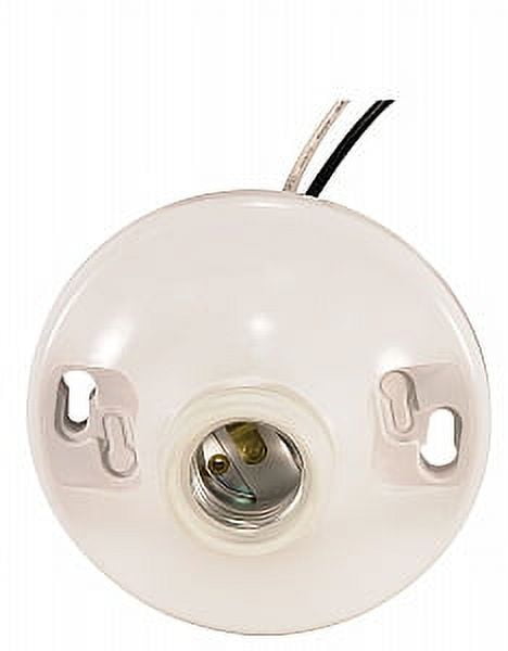 Satco 90-1503 Phenolic Medium Base Ceiling Receptacle with 6" Leads ...
