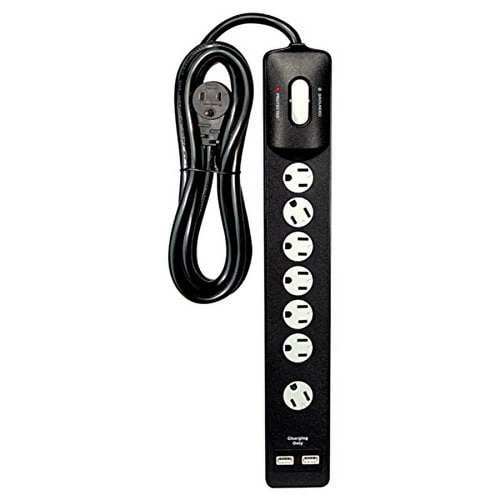 Satco 91-233 - BLACK 7 OUTLET SURGE PROTECTOR - Walmart.com