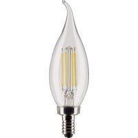 Satco CA10 Candelabra Base Traditional Look LED Decorative Light Bulb ...