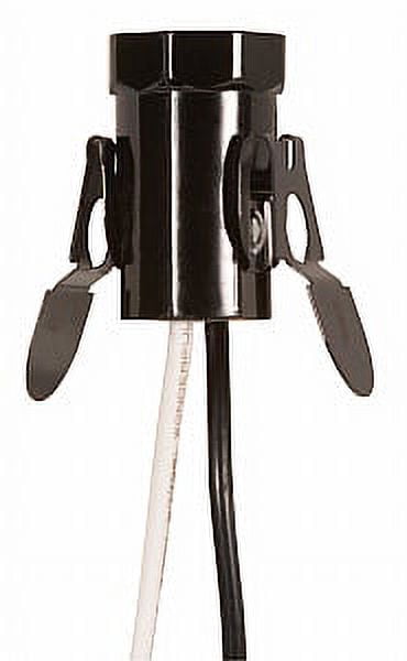 Satco Candelabra Base Phenolic Socket with Spring Clip Brown - Walmart.com