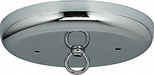 Satco Contemporary Canopy Kit Chrome finish Diameter 5in Center Hole 7 ...