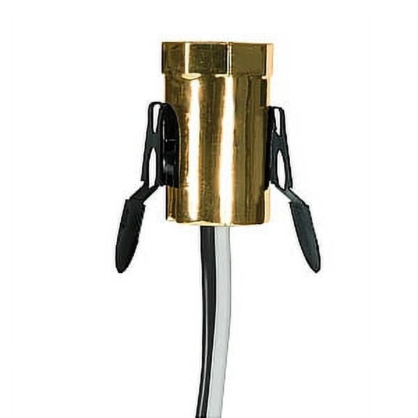 Satco Gold Candelabra Base Phenolic Socket with Spring Clip - Walmart ...