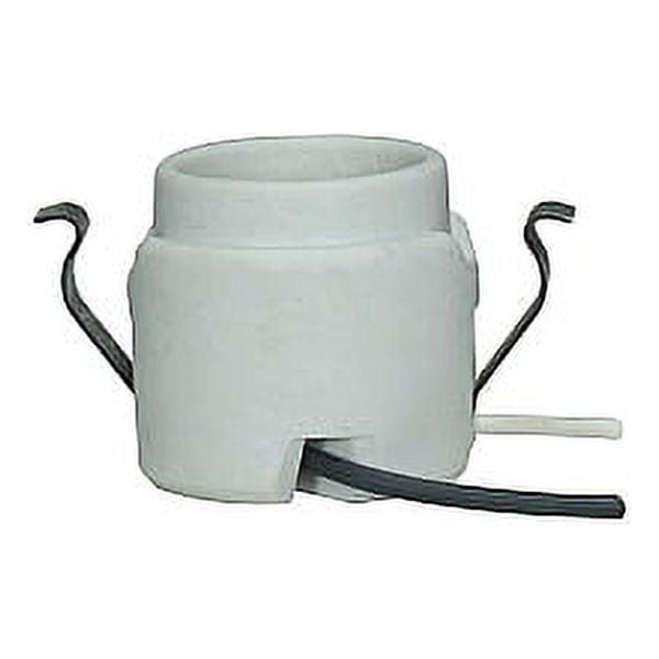 Satco Keyless Porcelain Socket with Rim and Double Snap In Clip ...