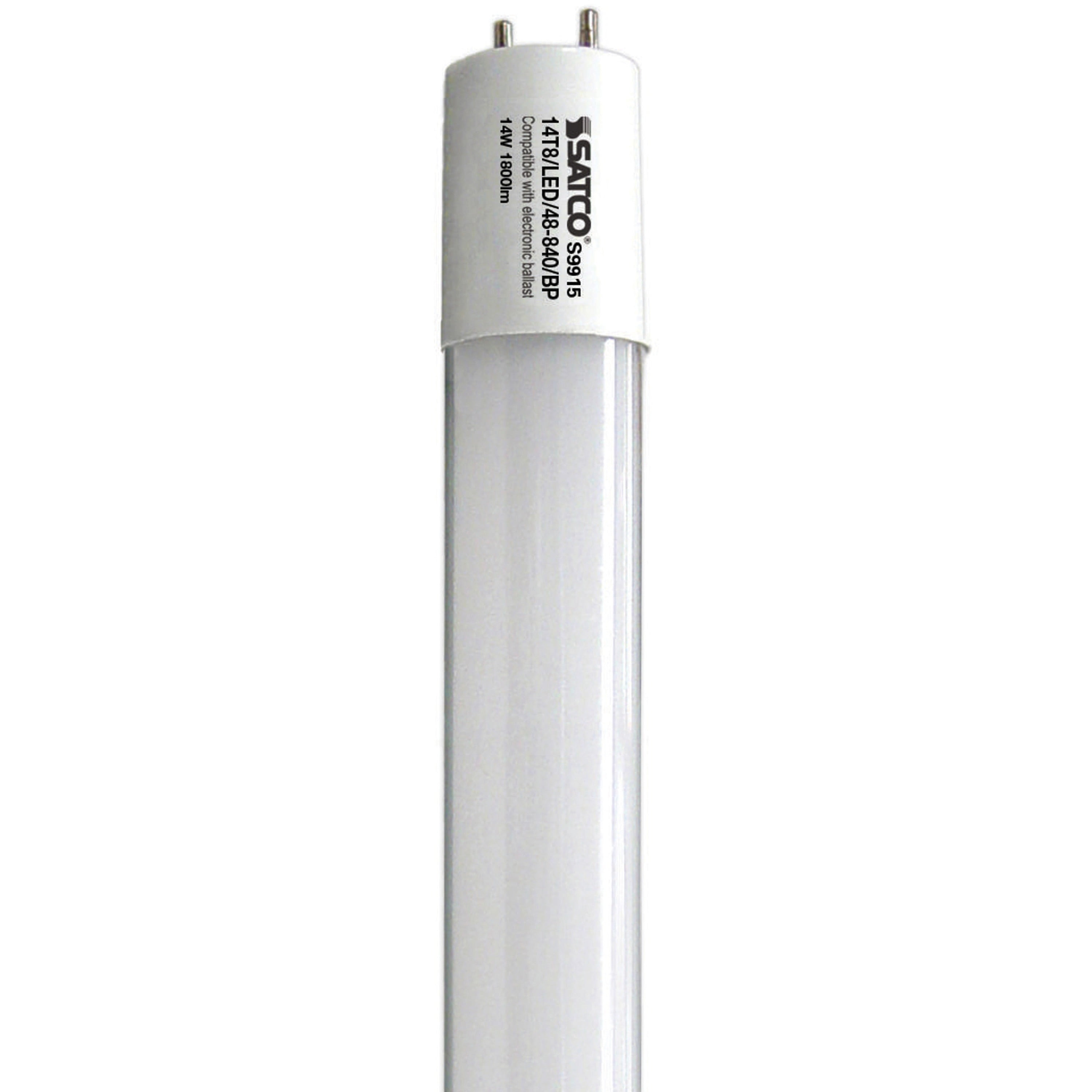 Satco LED Bulb T8 14W 1800 Lumens 4000K 1"x1"x48" 10/CT WE S9915 ...