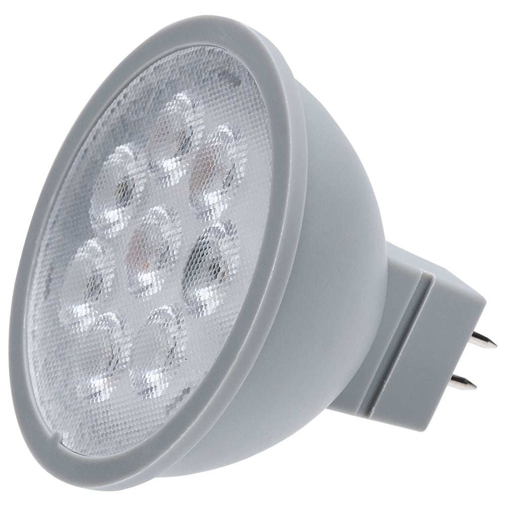 Satco 6 Watt - MR16 LED - 5000K - GU5.3 base - 40 deg. Beam Angle - 24 ...
