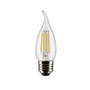 (2 bulbs) GE Vintage Amber Glass LED Chandelier Bulb, Candelabra base, 60 watt equivalent, 400 ...