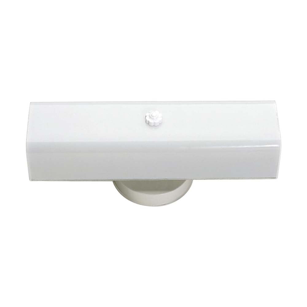 Satco Nuvo White Vanity Light with White Glass Shade - Walmart.com