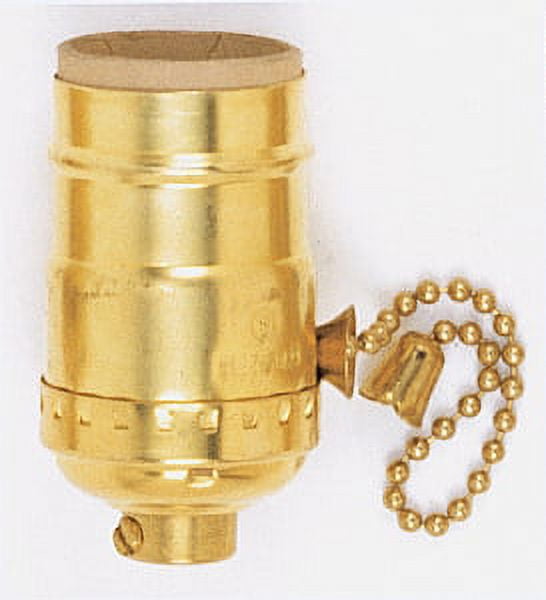 Satco On-Off Pull Chain Socket Polished Brass - Walmart.com