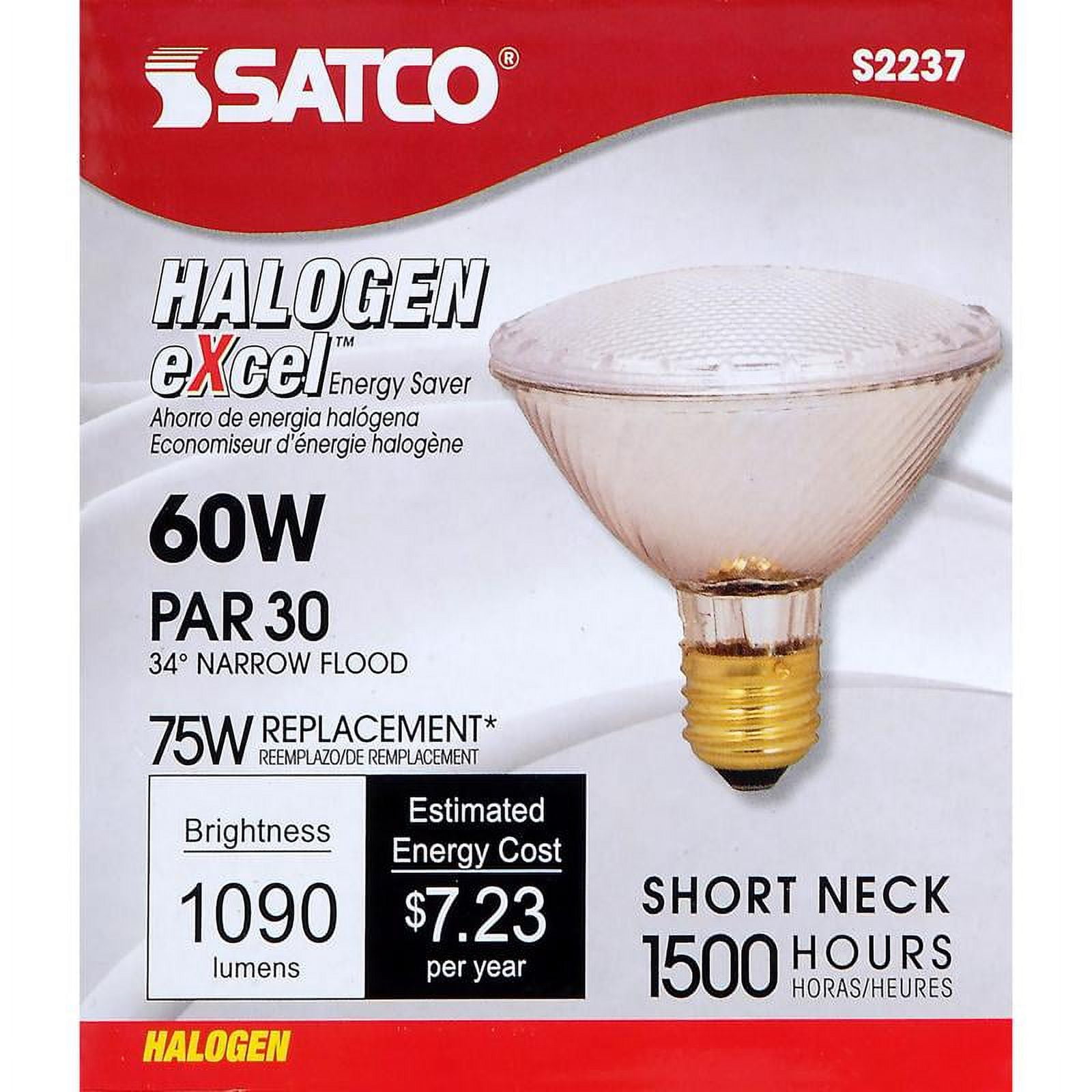 Satco PAR30 Medium Base Halogen Floodlight Light Bulb - Walmart.com