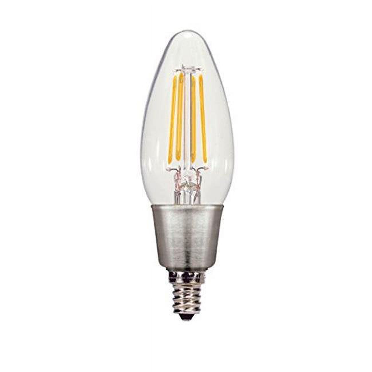 Satco S9570 - 4.5 watt C11 LED; Clear; Candelabra base; 2700K; 470 lumens; 120 volts - Walmart.com