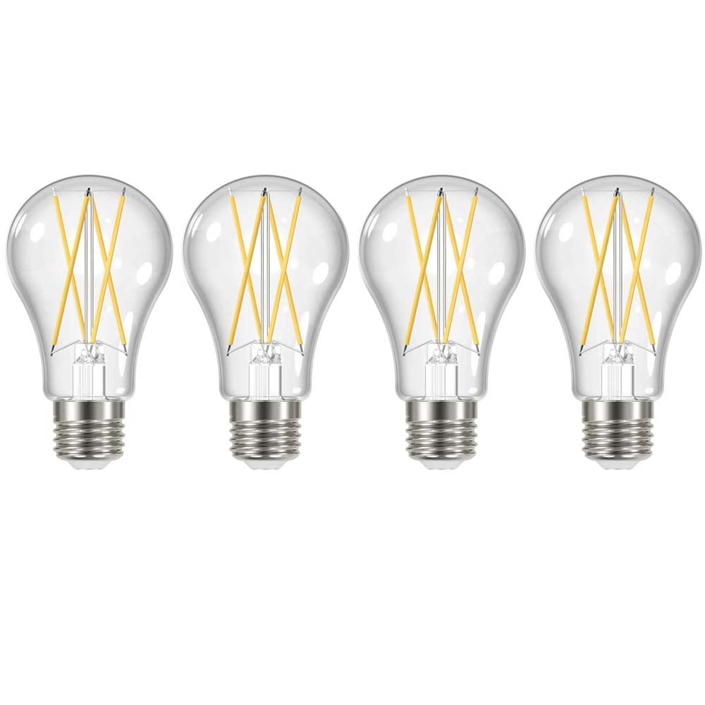 Satco S11514 12W 120V A19 LED Bulbs E26 Medium Base 3000K Dimmable (4 ...