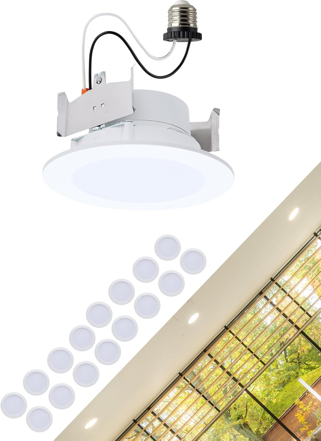 Satco S11890 8 Watt 4-Inch LED Downlight Retrofit Flat Wafer Round ...