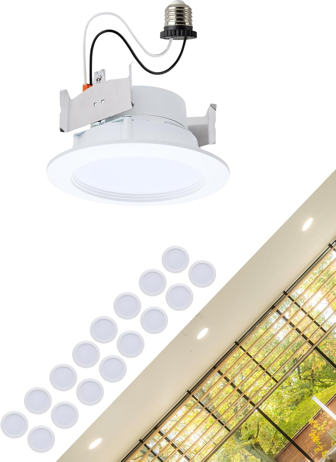 Satco S11891 8 Watt 4-Inch LED Downlight Retrofit Regressed Wafer Round ...