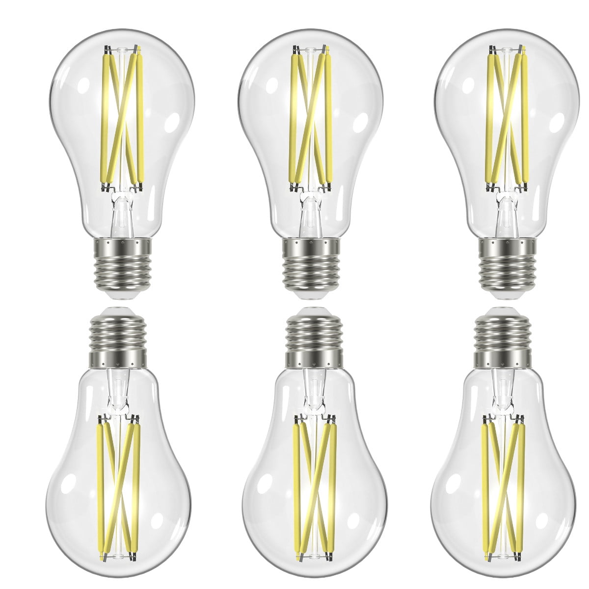 Satco S12431 (6 Pack) Dimmable LED Filament Light Bulbs, 12.5 Watt ...