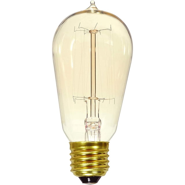 Satco S2413, ST19 Incandescent Vintage Edison Decorative Light Bulb ...