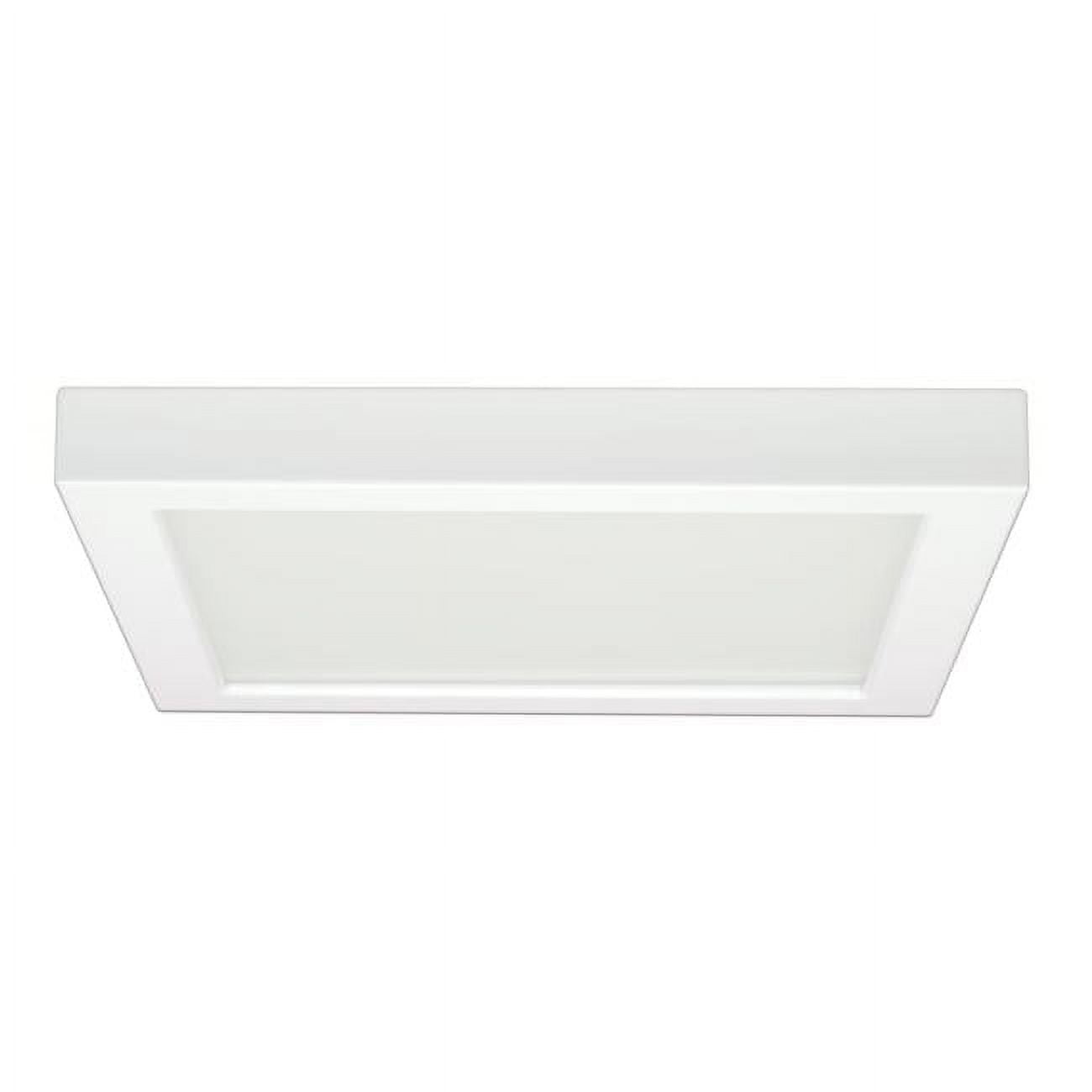 Satco 18.5 watt; 9" Flush Mount LED Fixture; 3000K; Square Shape; White ...