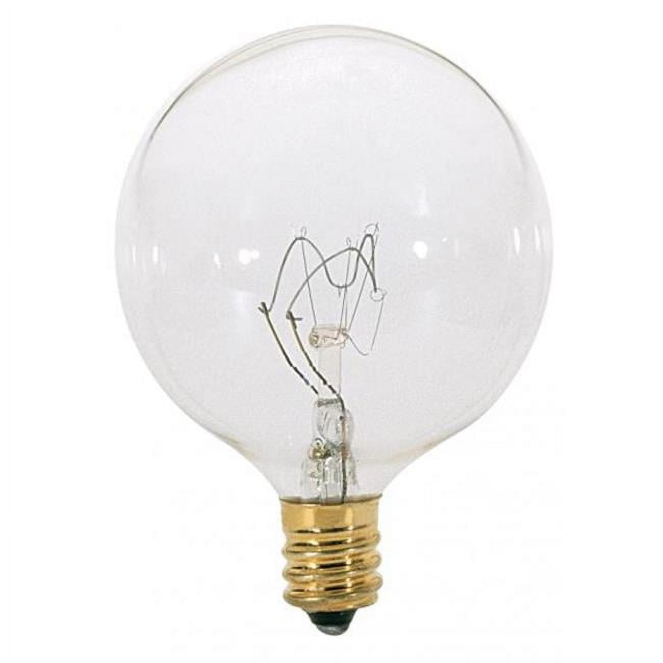 Satco 15W G16 Incandescent Light Bulb, Clear, 120V, 1,500-Hour Lifespan ...