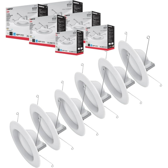 Satco S39313 7.2 Watt LED Downlight Retrofit; 5-6 Inches; 3000K; 120 ...