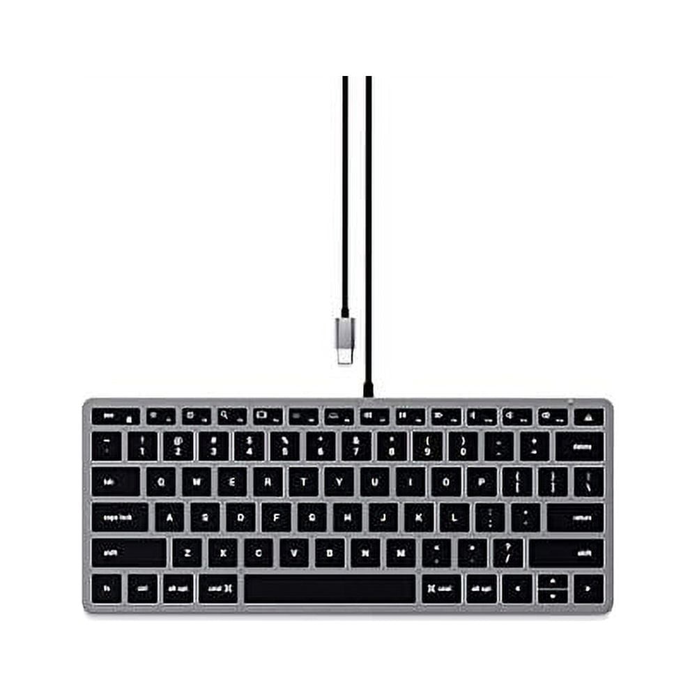Satechi Slim W1 USB-C Compact Wired Backlit Keyboard: Electronics ...