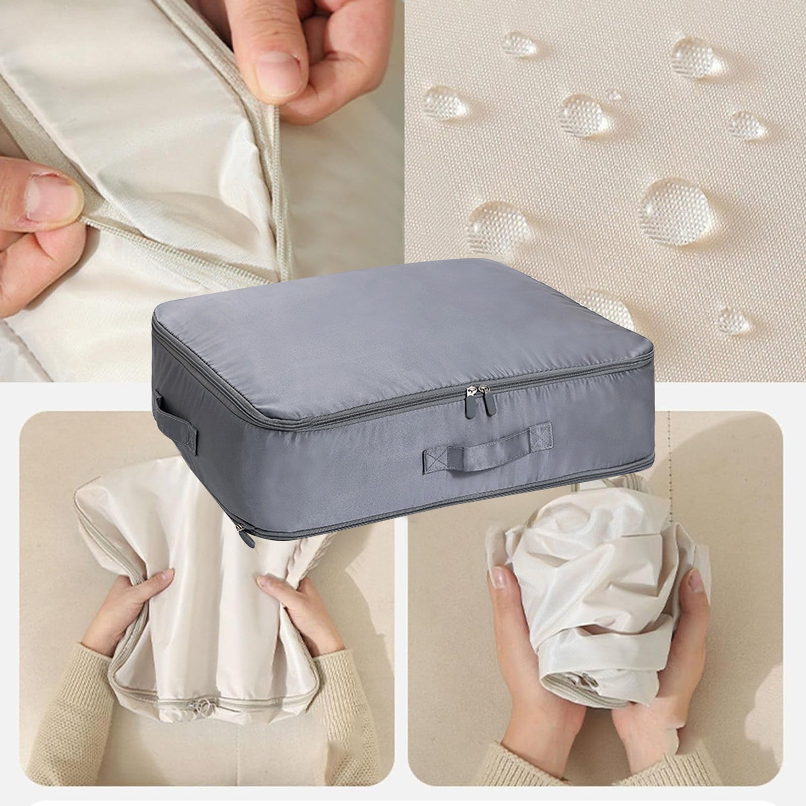 Sateen Quilt Down Jacket Storage Heavy Duty Storage Bags with Zipper ...