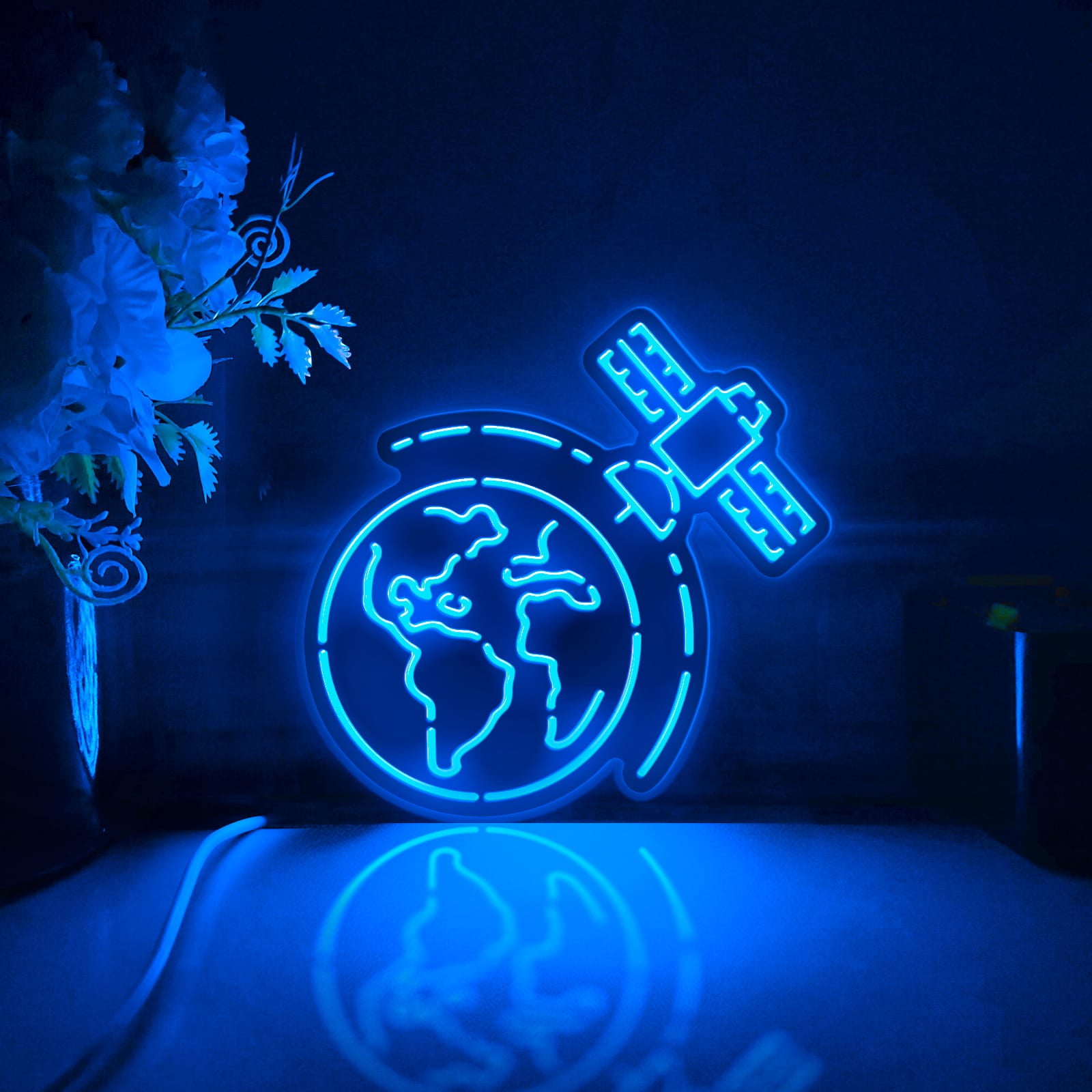 Satellite Orbit Led Light Box, Dimmable Neon-Like Light Signs USB Power ...