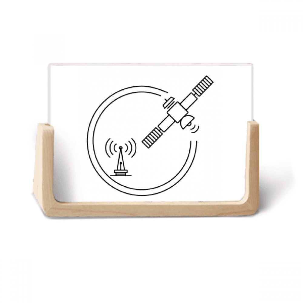 Satellite Signals Around Receiving Photo Wooden Photo Frame Tabletop ...