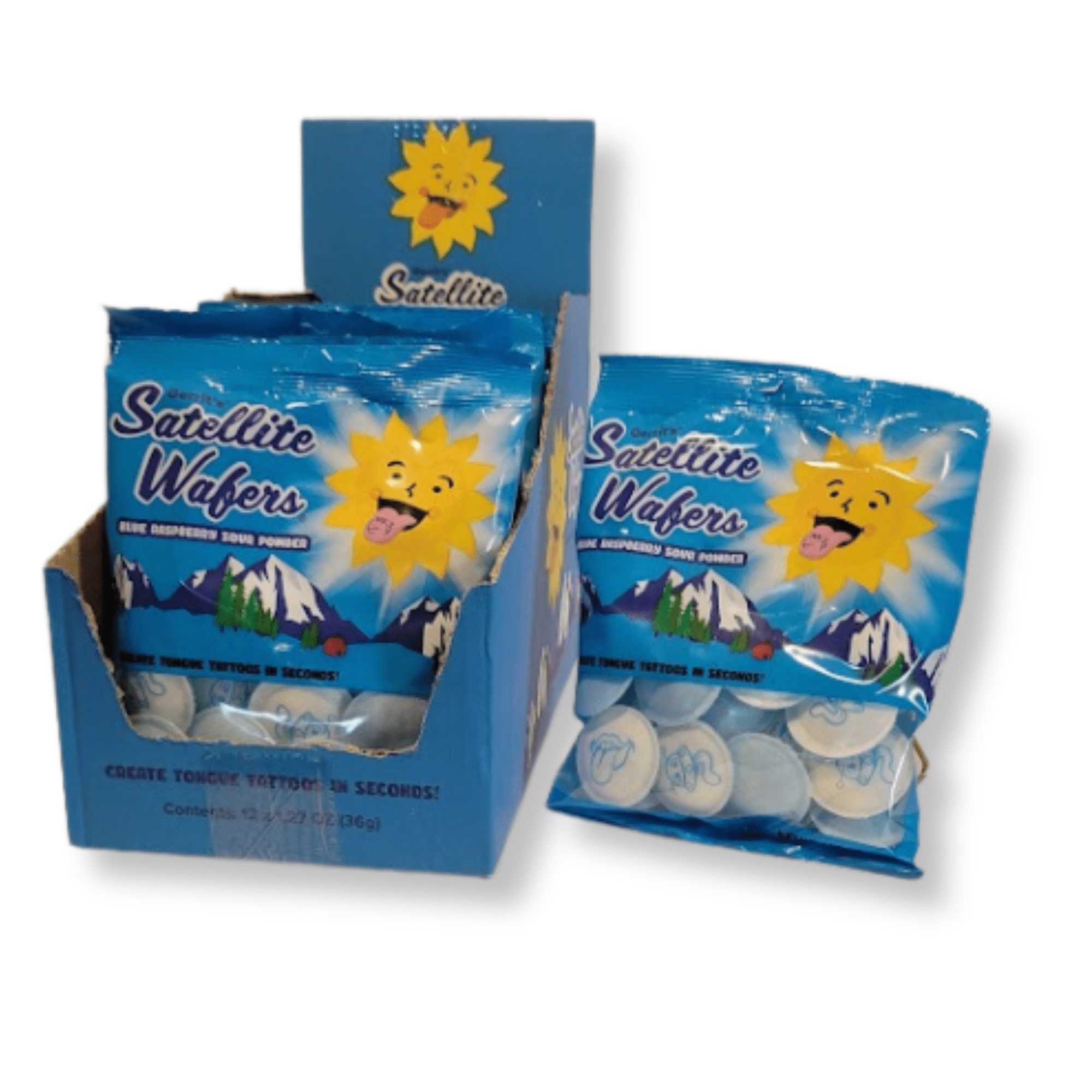 Satellite Wafer Blue Raspberry Sour Powder Candy - 12 Ct. Bag - Walmart.com