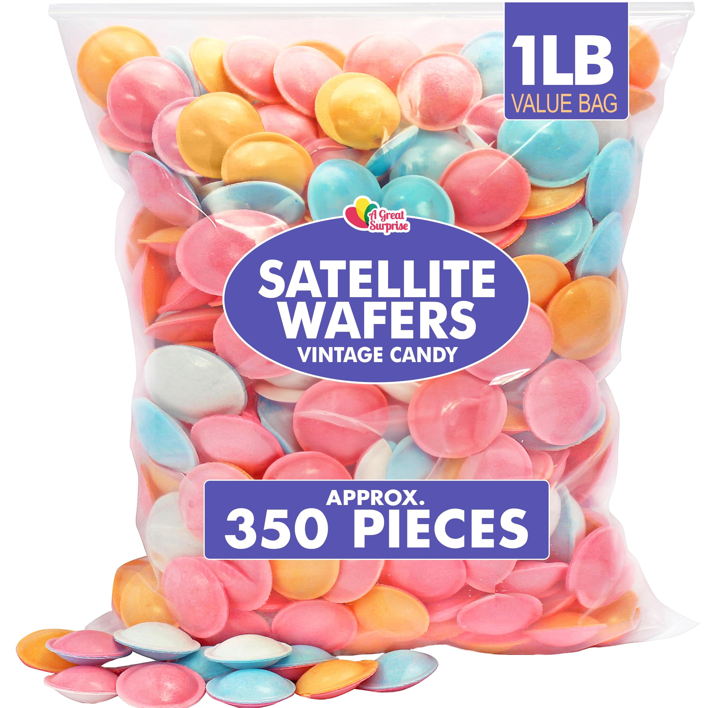 Satellite Wafers Candy - 350 Pieces - Pastel Candy - Flying Saucers ...