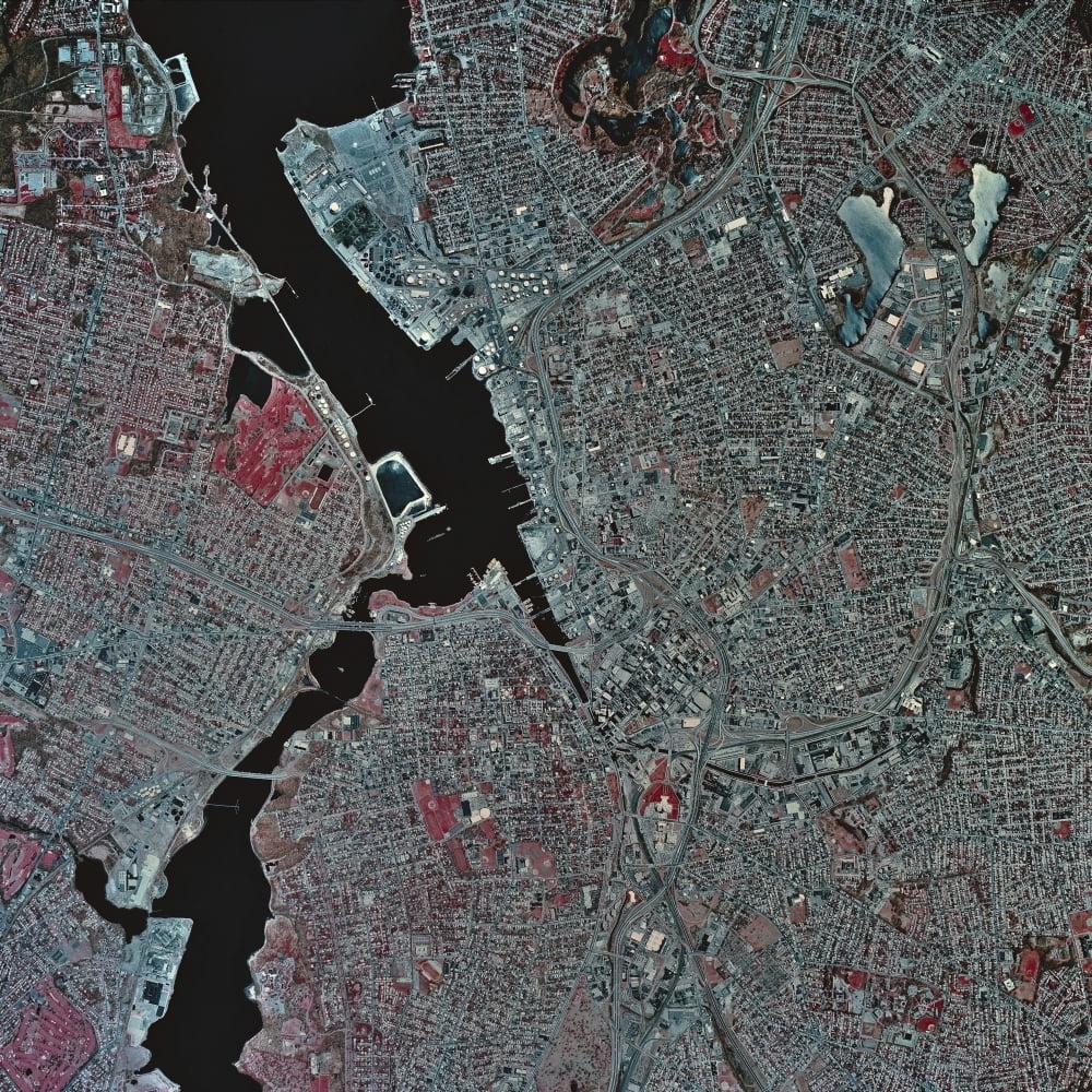 Satellite view of Providence Rhode Island Poster Print - Walmart.com