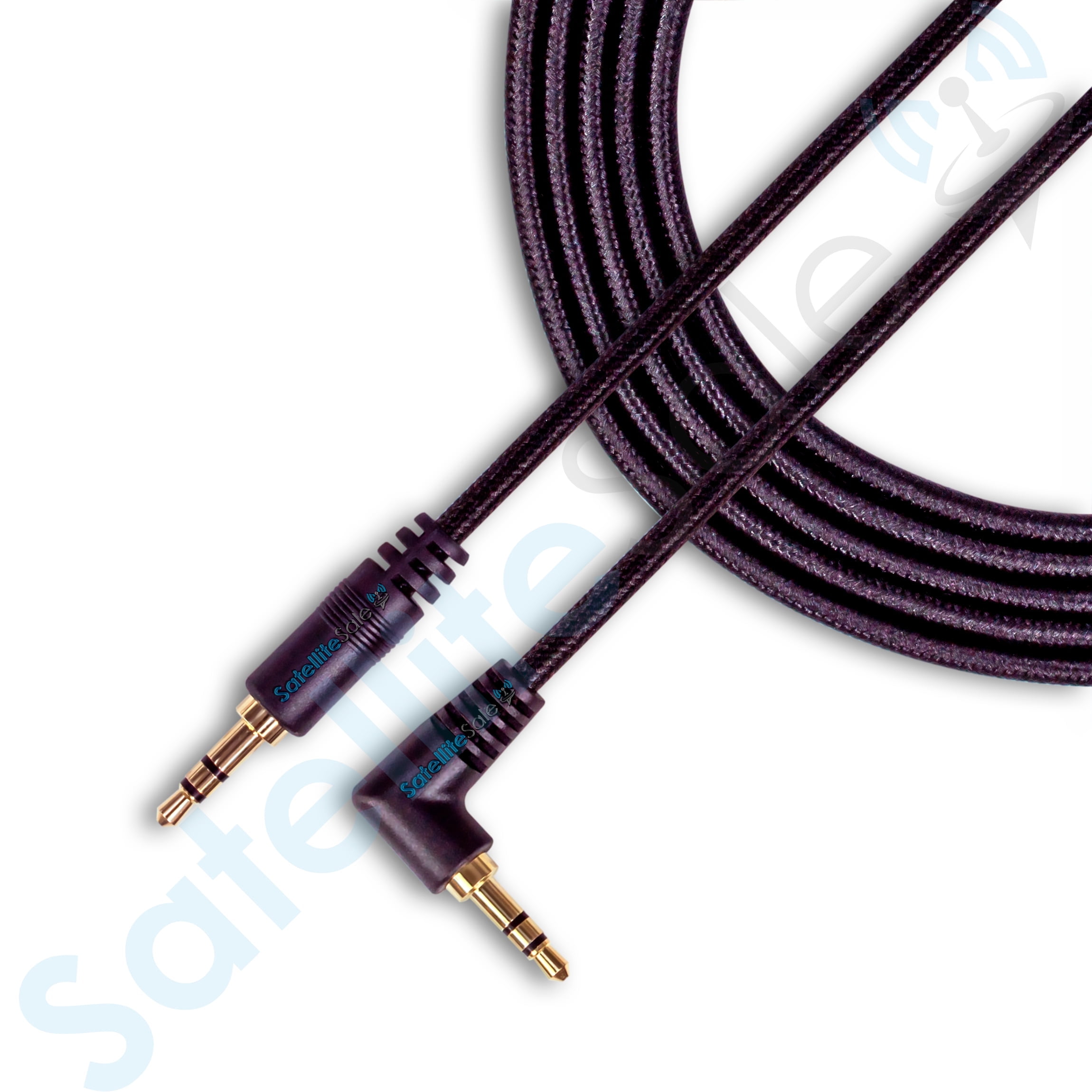 SatelliteSale Auxiliary 3.5mm Right Angle Audio Jack Male to Male Aux ...