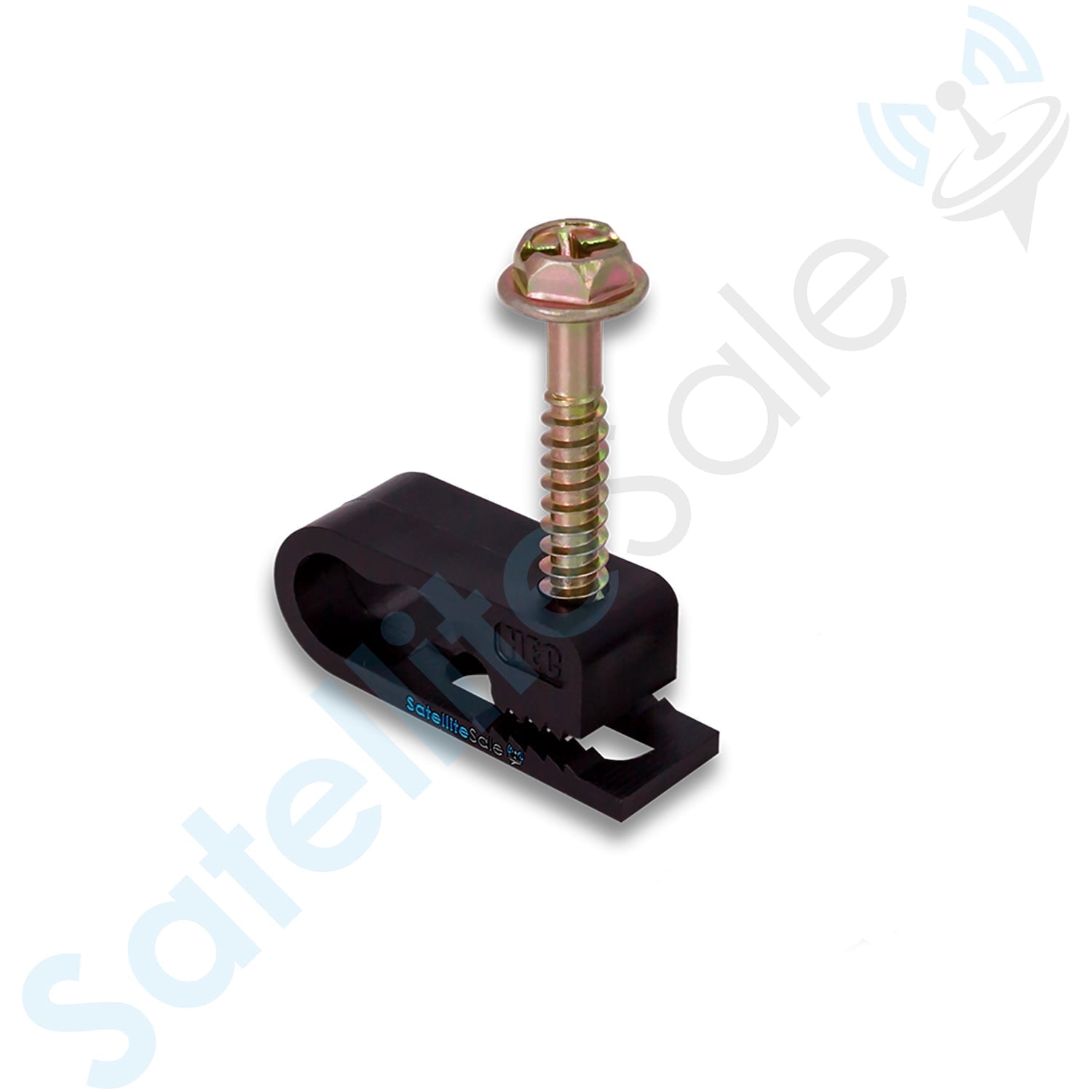 SatelliteSale Dual Siamiese Screw Black Clips for Ethernet Internet ...